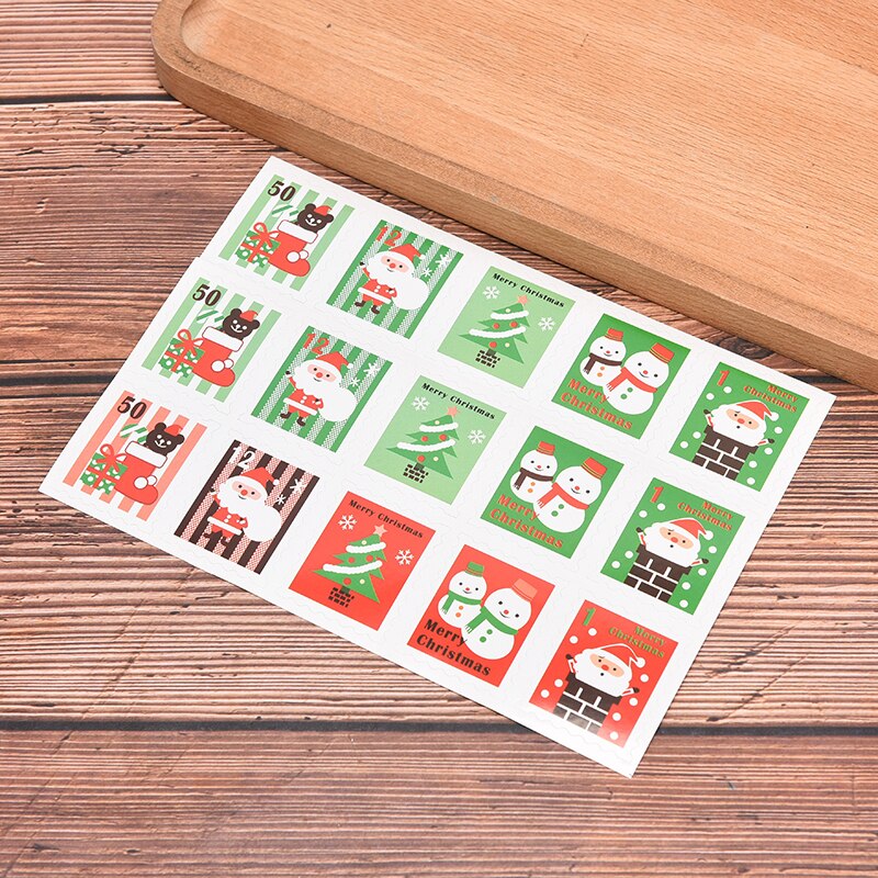 10Pcs Colorful Merry Christmas Stamp Seal Labels S... – Grandado