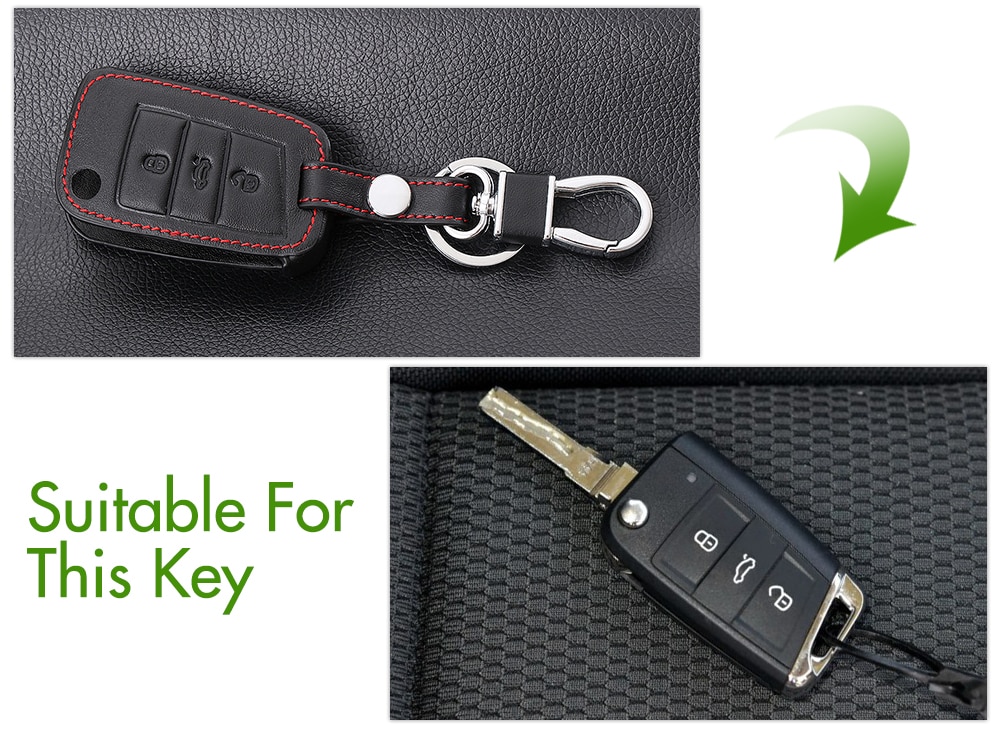 Leather Key Case Key Cover For Volkswagen VW Golf ... – Grandado