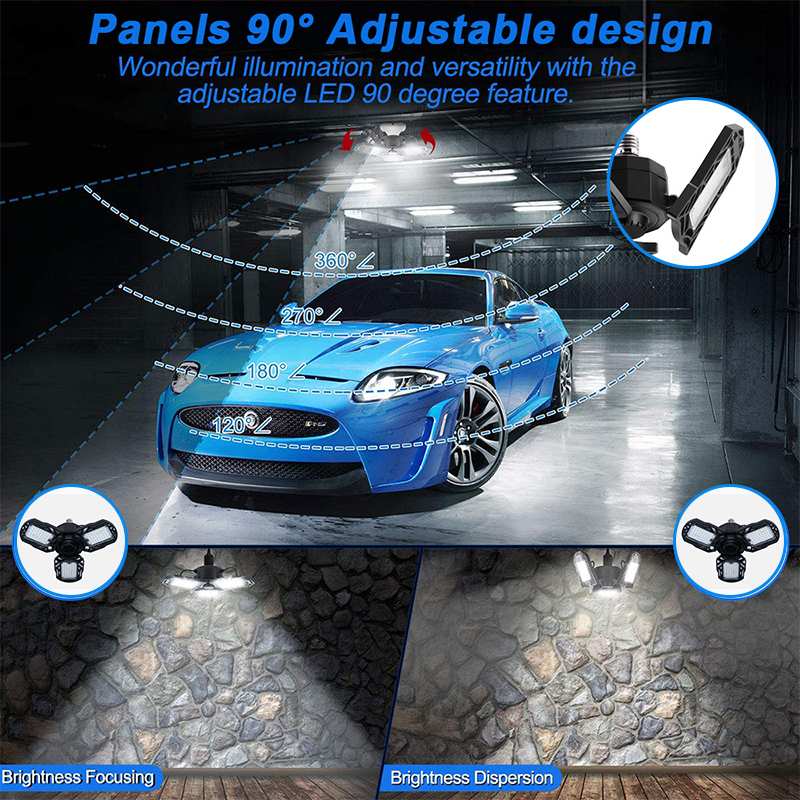 E26 E27 Deformable LED Garage Lights Super Brightn... – Vicedeal