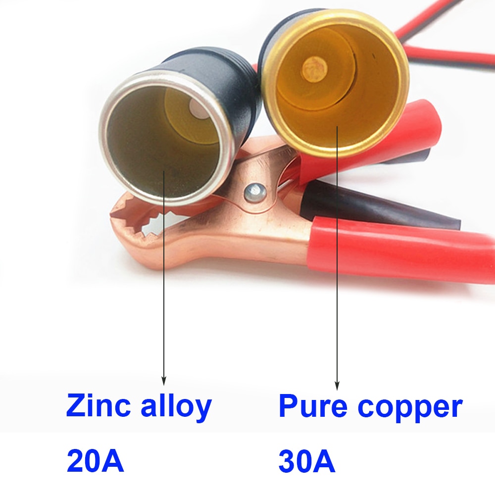 Jtron car cigarette lighter socket 12v Extension cord battery Crocodile ...