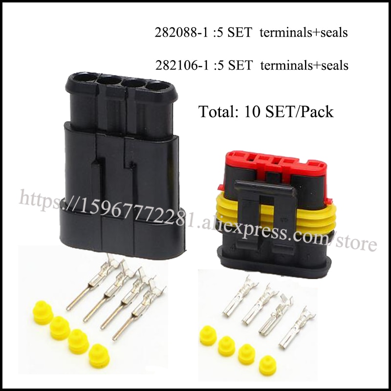 10set 4 Pin car male+female Connector cable Termin... – Vicedeal