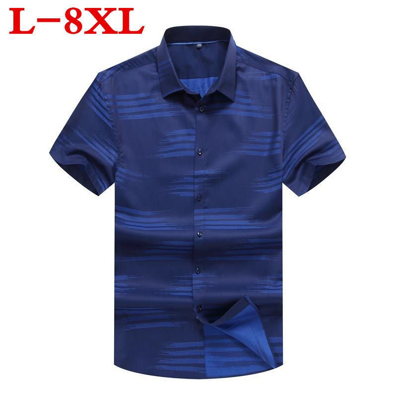 Plus Size 8XL 6XL 5XL 4XL 9XL Zomer Gestreepte Kor... – Grandado