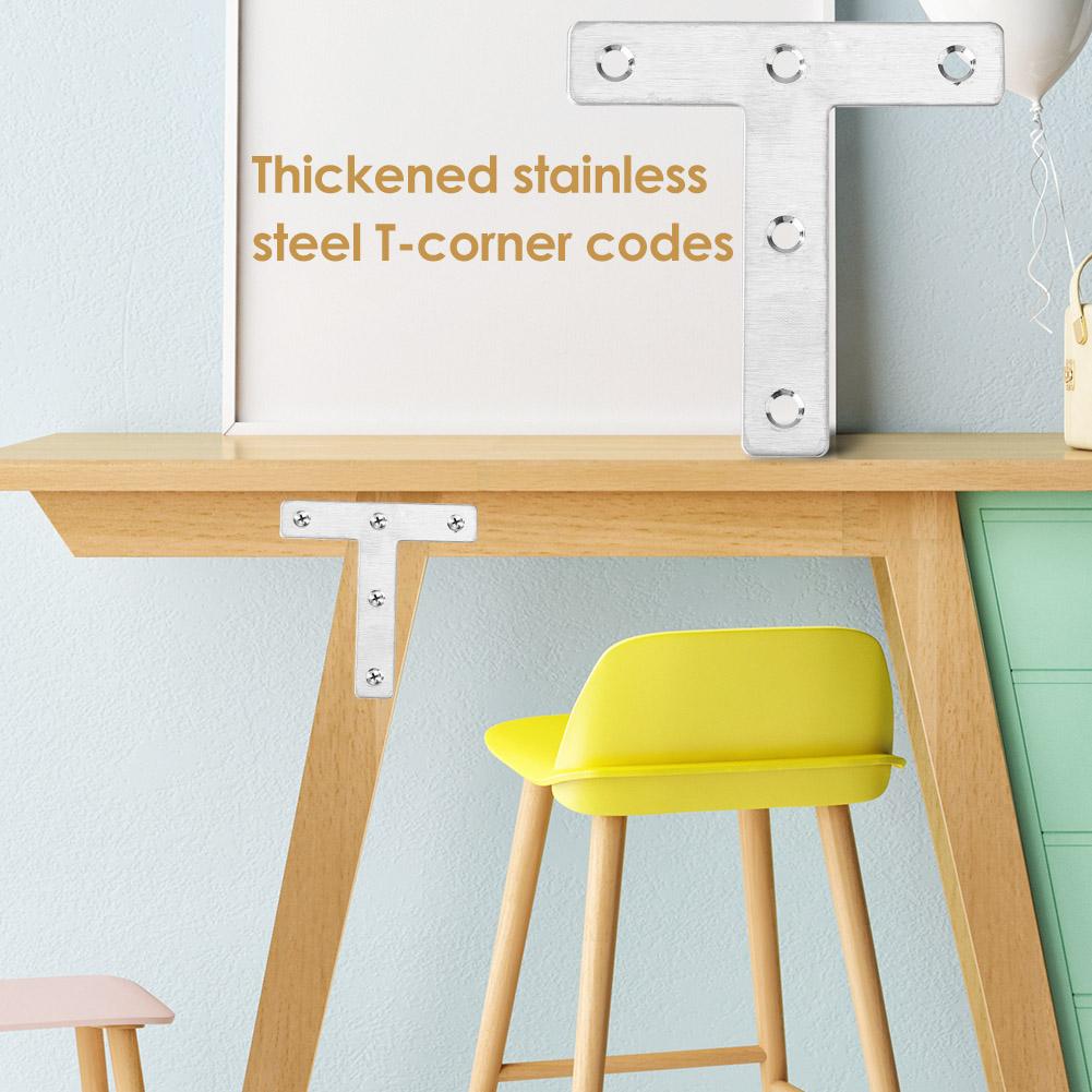 4pcs T-type Corner Brackets Angle Fastener Shelf D... – Vicedeal
