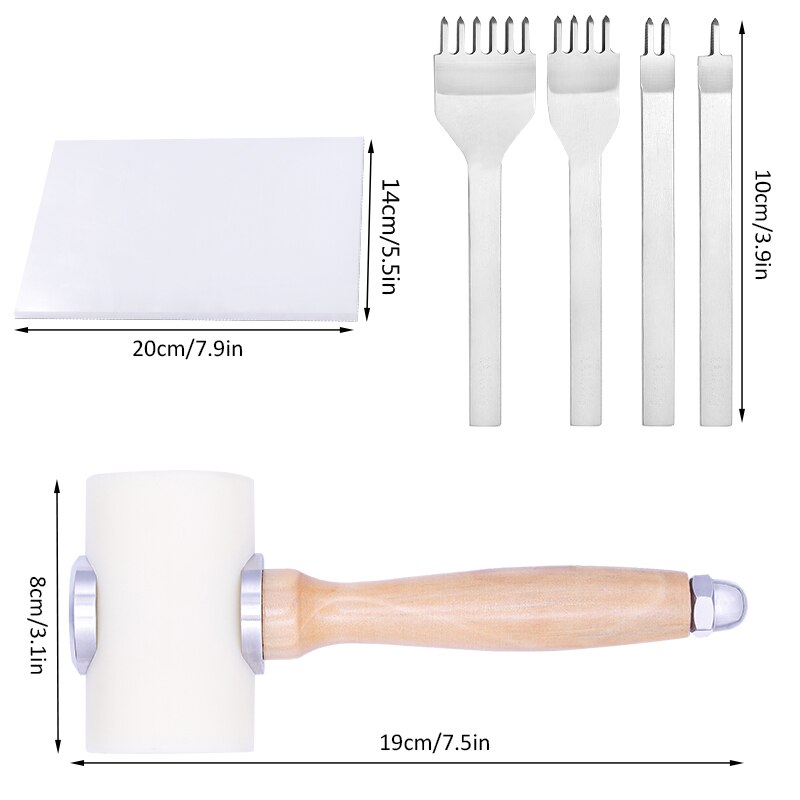 LMDZ Leather Carving Hammer Lacing Diamond Stitchi... – Grandado