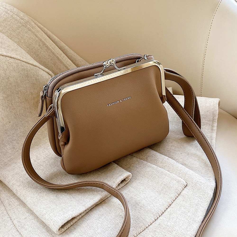 Lock Handbags Pu Leather Clutches Women Bags Small... – Vicedeal