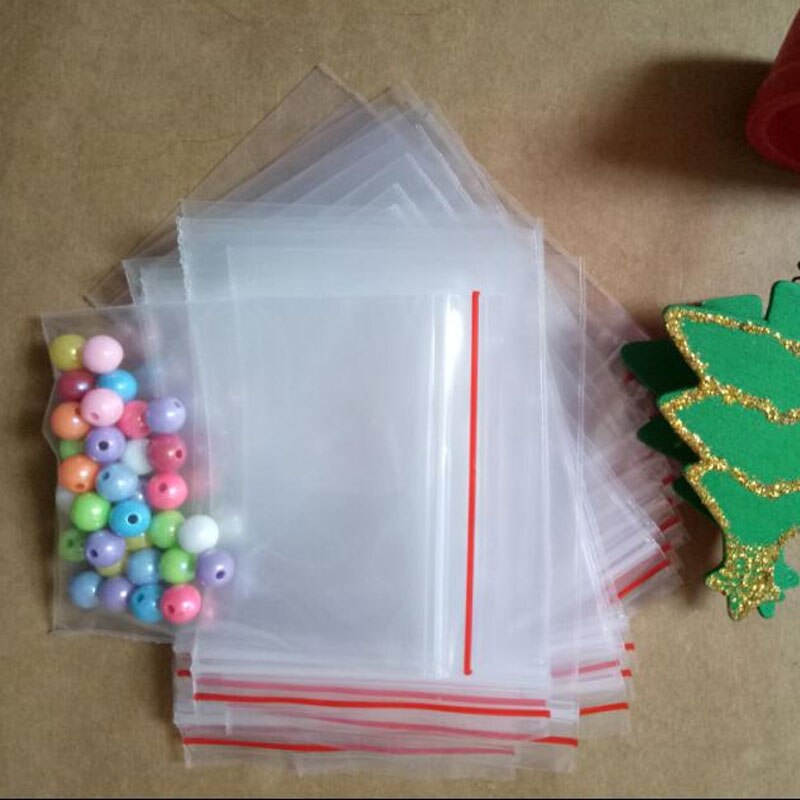 100pcs Clear Zip-Lock Bag Plastic Packaging Pouche... – Grandado