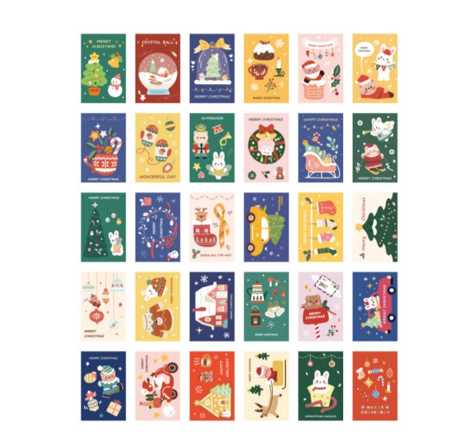 30pcs/1lot Christmas Carol Greeting Cards Postcard... – Vicedeal