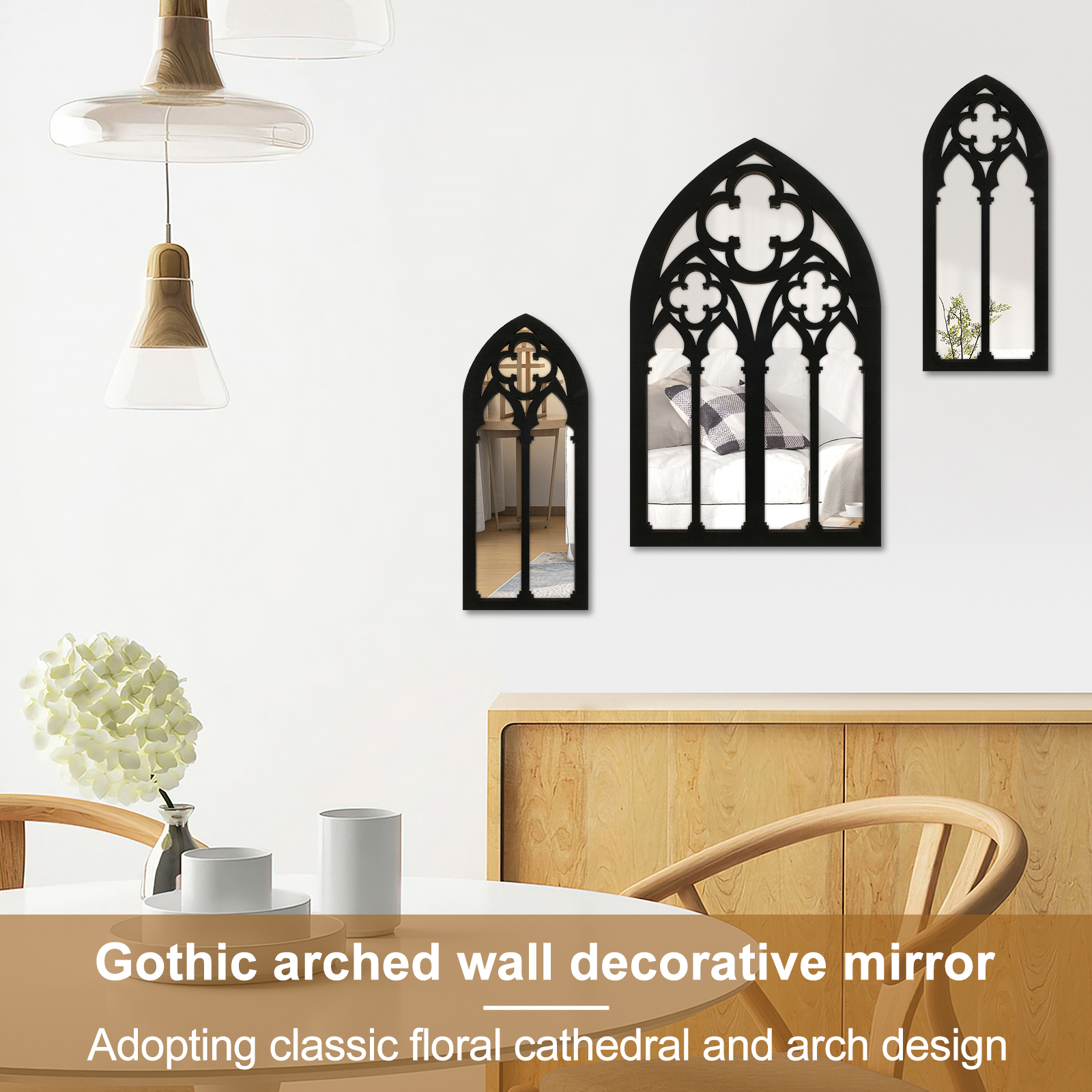 8 Styles Gothic Mirrors Wall Decor Vintage Cathedr... – Grandado