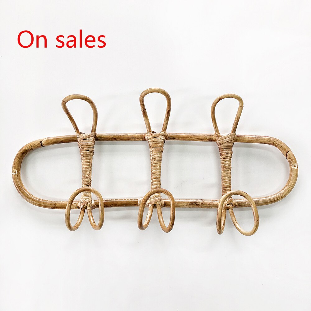 Coat Hooks Natural Handmade Rattan Wall Hook Wall Grandado coat-hooks-natural-handmade-rattan-wall-hook-wall-grandado