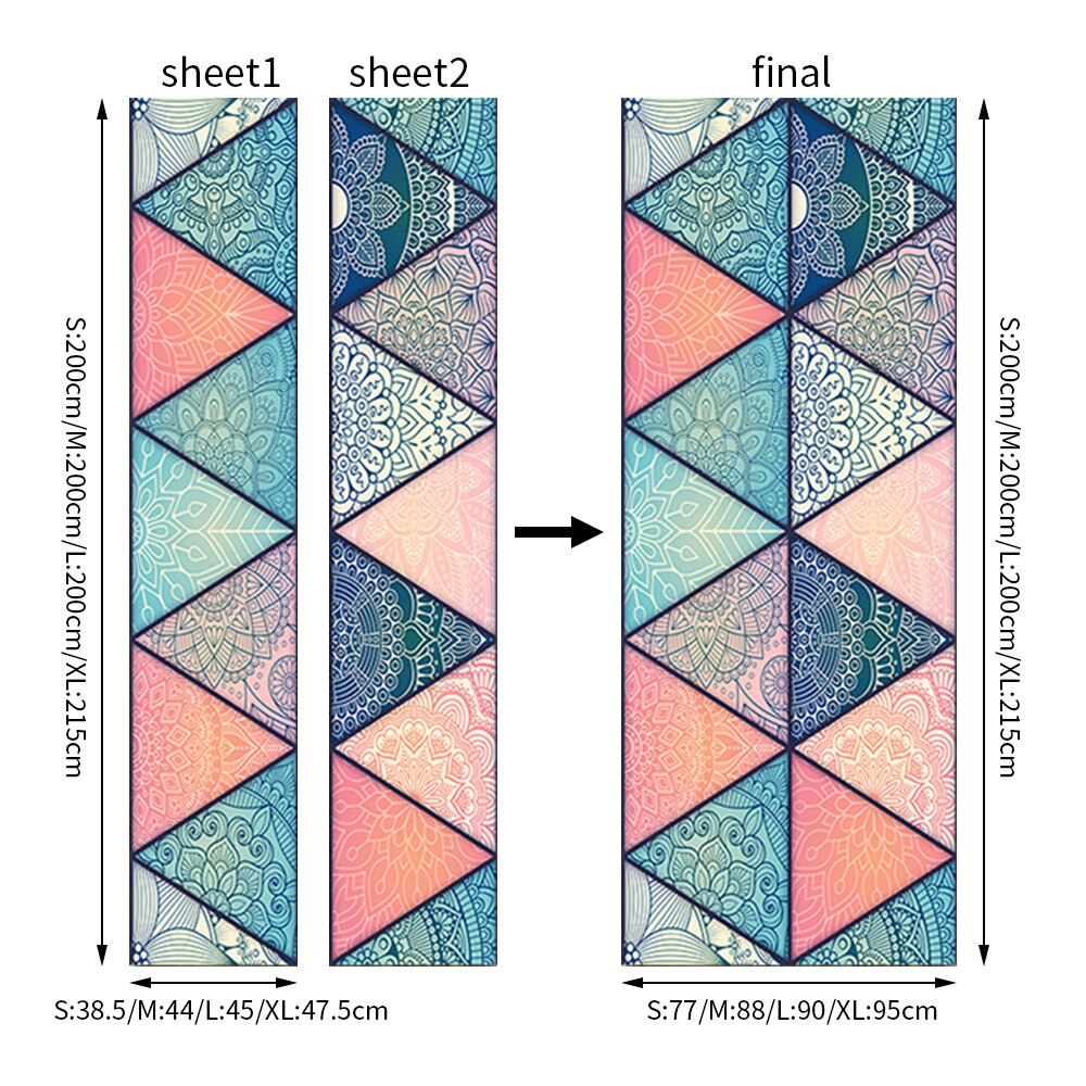 Triangle Geometric Bohemian Texture Door Stickers ... – Grandado