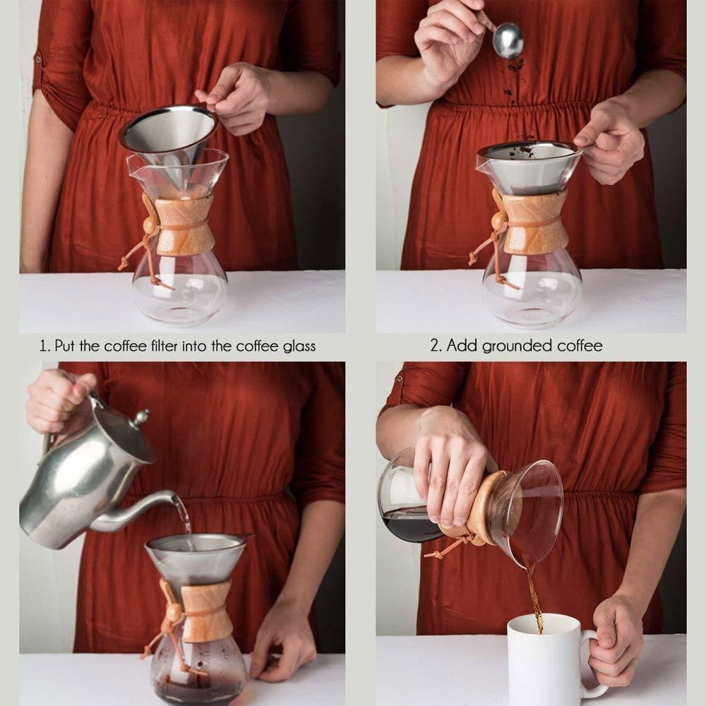400ml Resistant Glass Coffee Maker Coffee Pot Espr... – Grandado