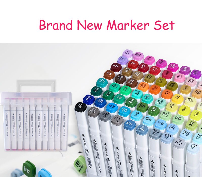 Markers Marker pen 12/24/36/48/72/100 colors for s... – Grandado