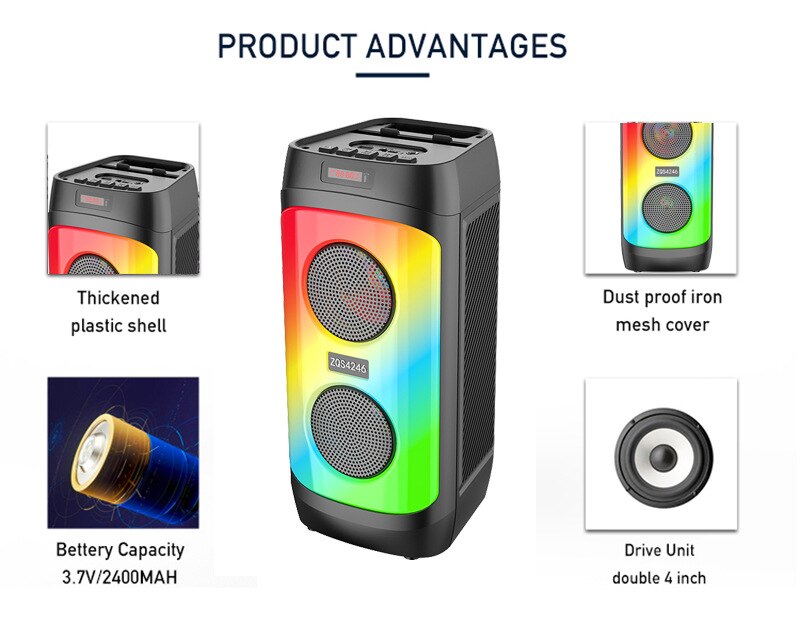 Kinglucky 2022 dual 4 inch wireless bluetooth audi... – Grandado