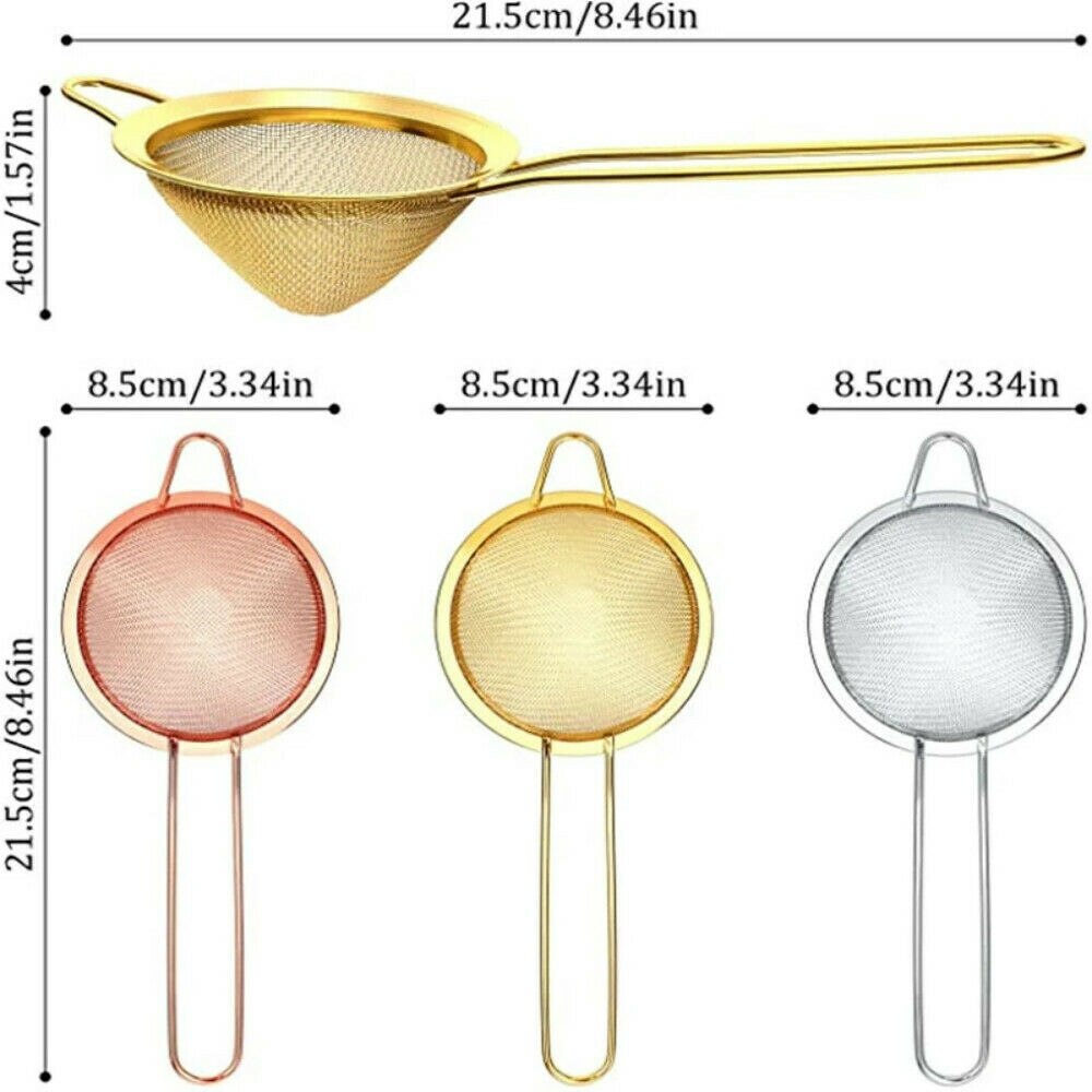 Stainless Steel Cocktail Strainer Fine Mesh Coland... – Vicedeal