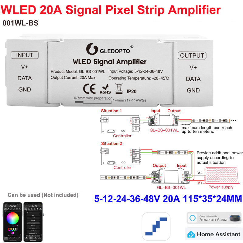 1-10WLED GLEDOPTO RGB Strip Lights with Mic LED Co... – Grandado