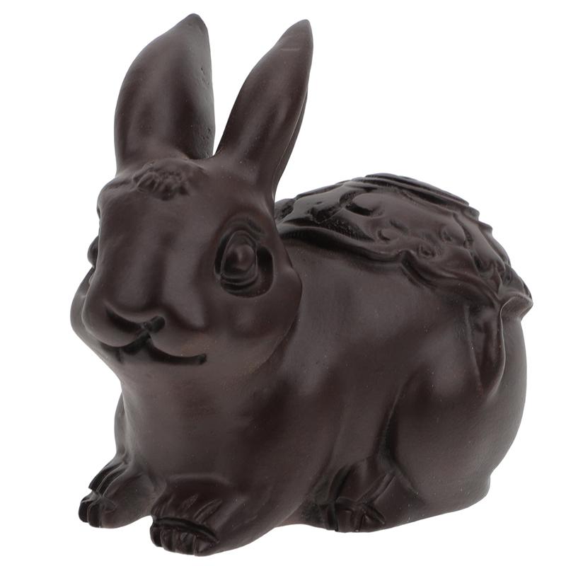 Wood Rabbit Decor Wooden Realistic Carved Rabbit S... – Grandado