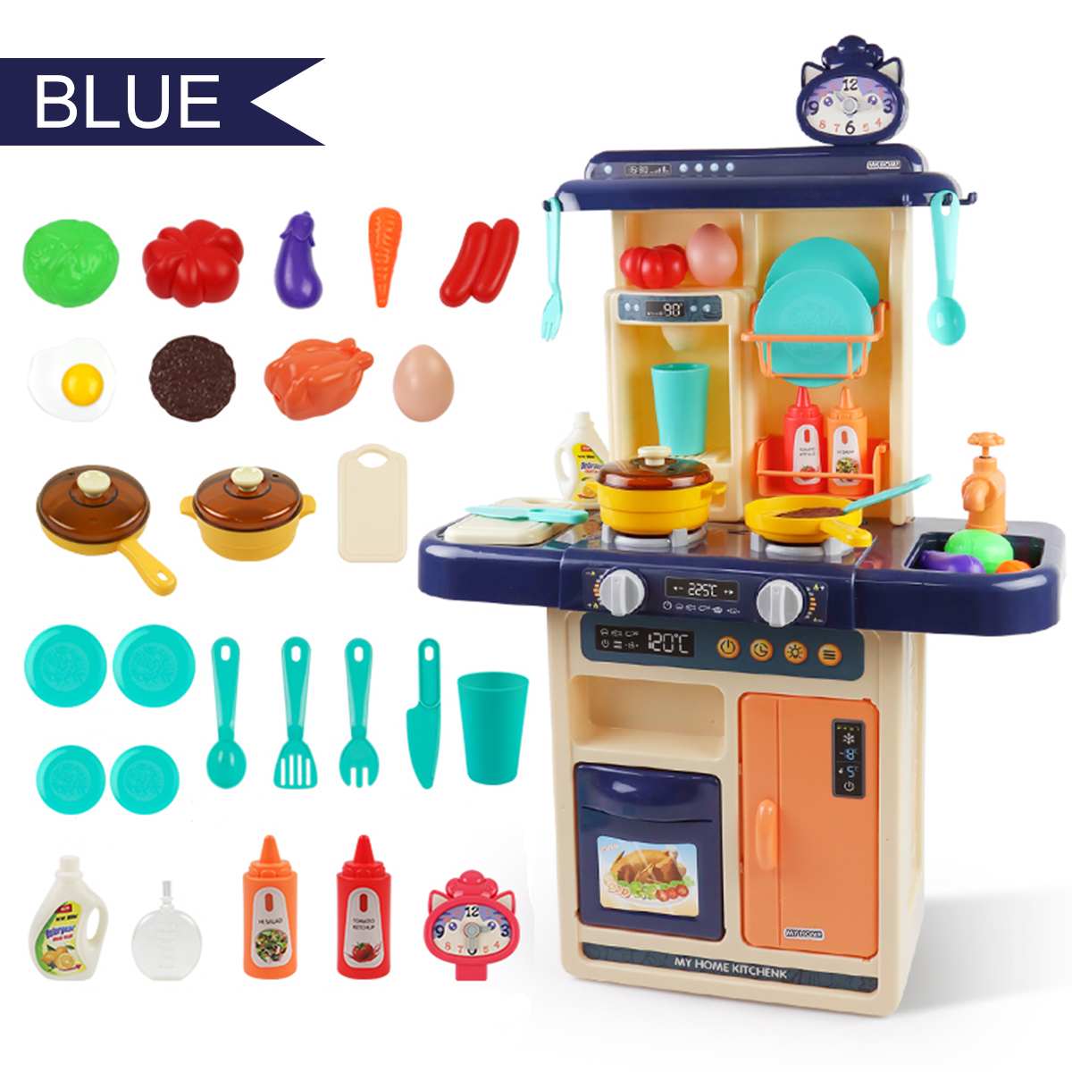Kids Simulation Kitchen Set Pretend Play Chef Cook... – Grandado