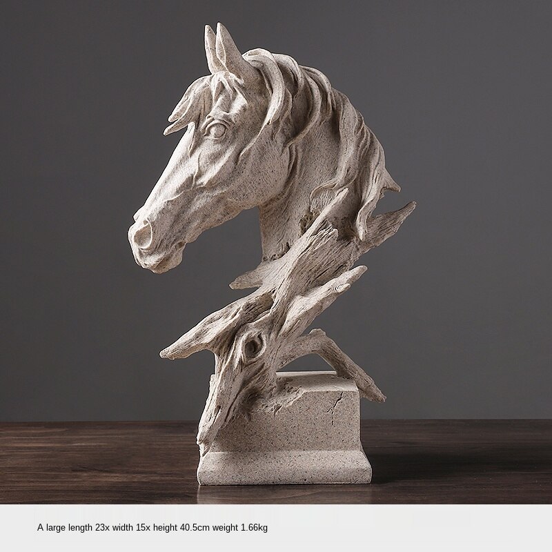 Resin Sculpture Horse Simple Style Home Sculpture ... – Grandado