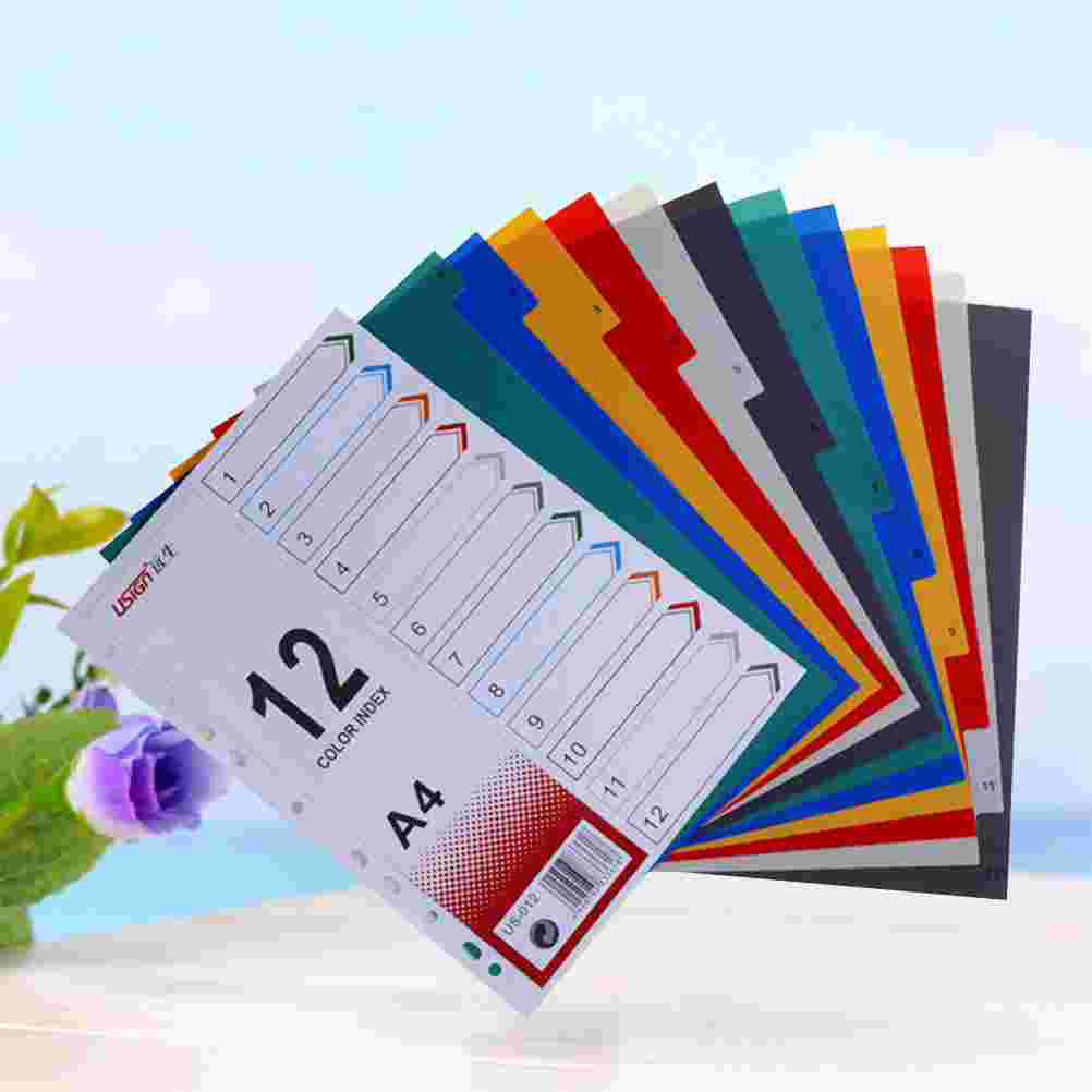 12Pcs Page Divider Colorful Classification Page Ta... – Vicedeal