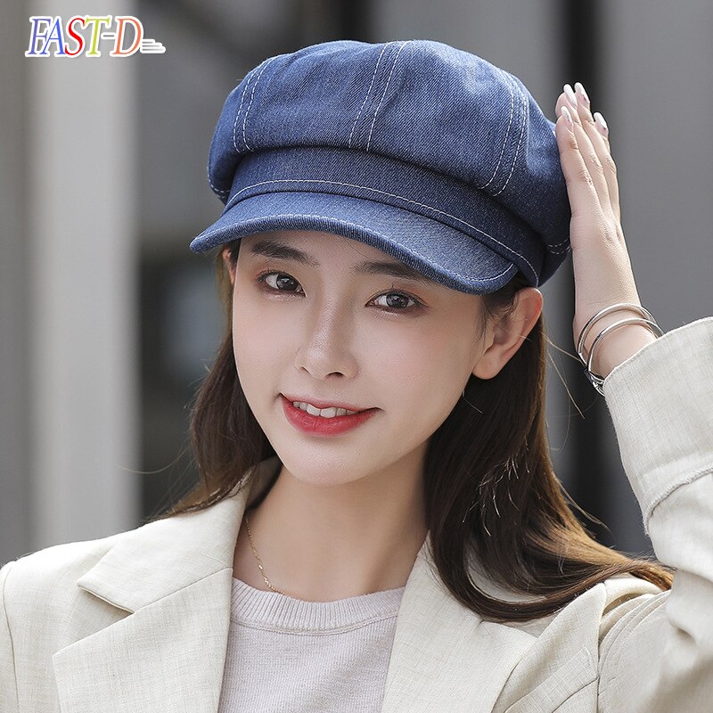 Spring Blue Cowboy Octagonal Hat Girl'S Japan Hara... – Vicedeal