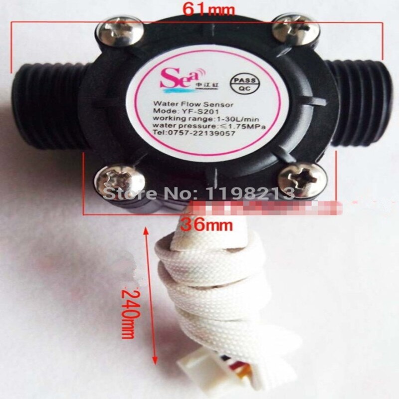 Water Flow Meter Sensor Hall Flowmeter Water Contr... – Grandado