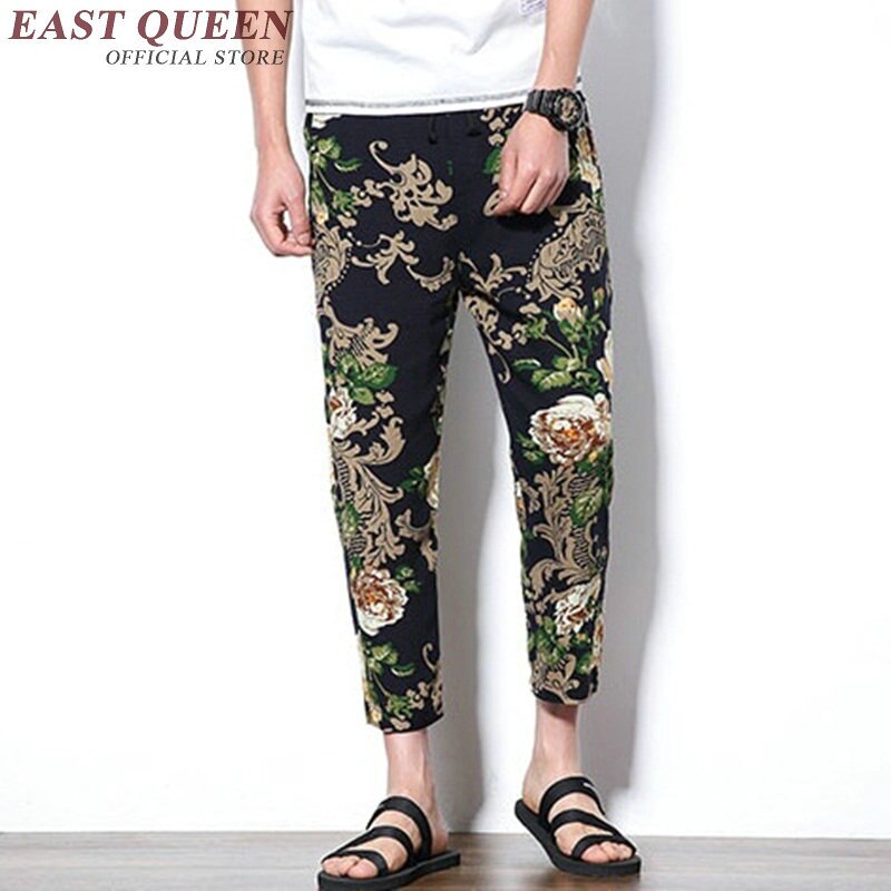 Chinese traditional male trousers ankle length har... – Grandado