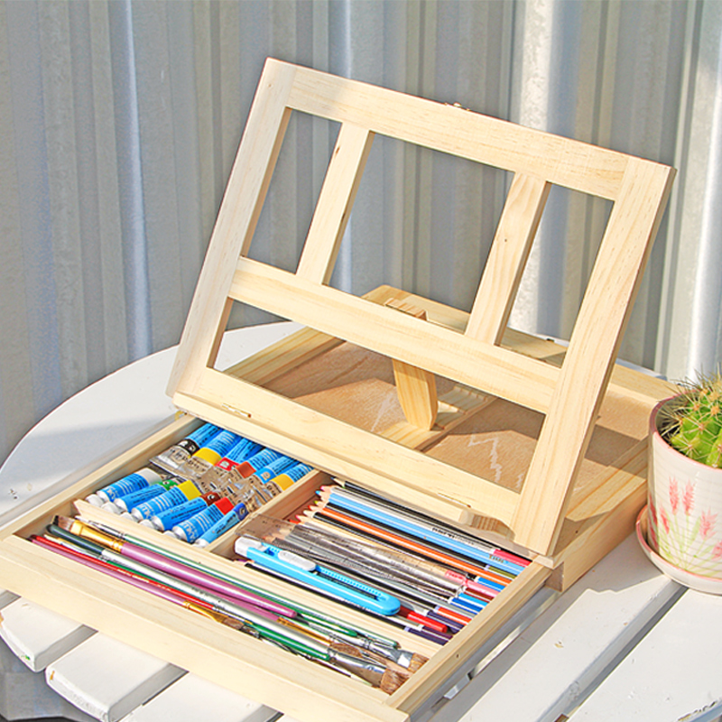 Artist Wooden Table Box Easel For Painting With Dr Vicedeal