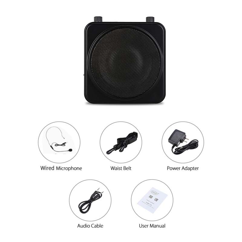 MR2500W 22W Portable Wired Bluetooth PA Voice Ampl... – Vicedeal