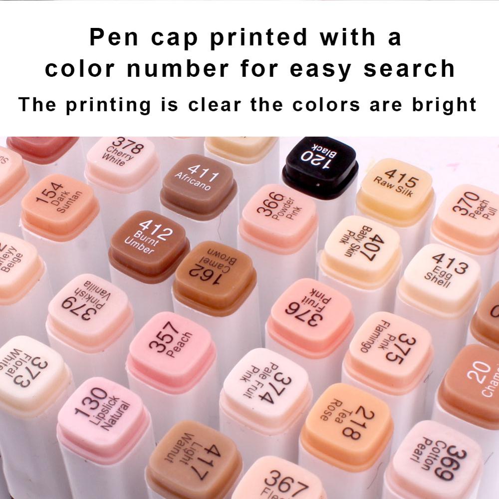 36 Colors Skin Tone Pens Dual Tip Twin Marker Set,... – Grandado