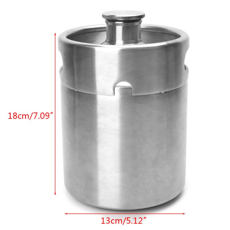 2L Homebrew Growler Mini Keg Stainless Steel Beer ... – Vicedeal