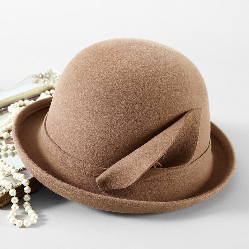 [Ptah] Fedora Winter Herfst 100% Wollen Vrouwen Da... – Vicedeal