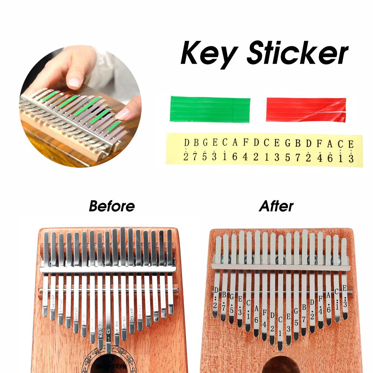 17 Key EQ Kalimba Thumb Piano w/Tuner Hammer Afric... – Grandado