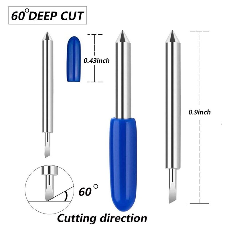 30PCS 60 Degree Deep Cut Blades for Cricut Explore... – Grandado