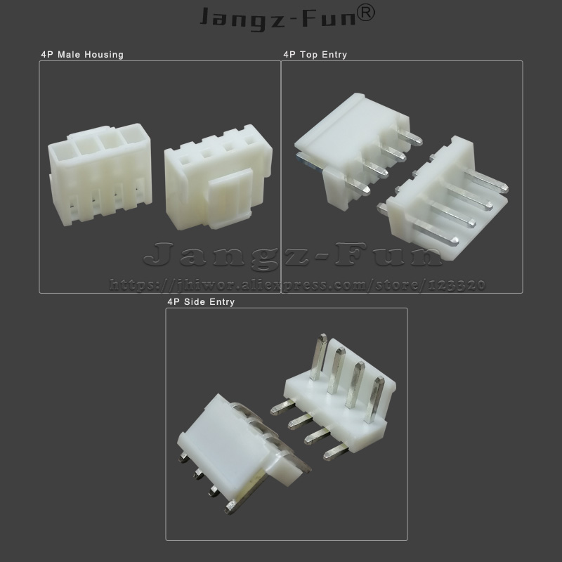 50pcs 4P VH 3.96 Plug 3.96mm VH3.96 4 Pin JST Mole... – Grandado