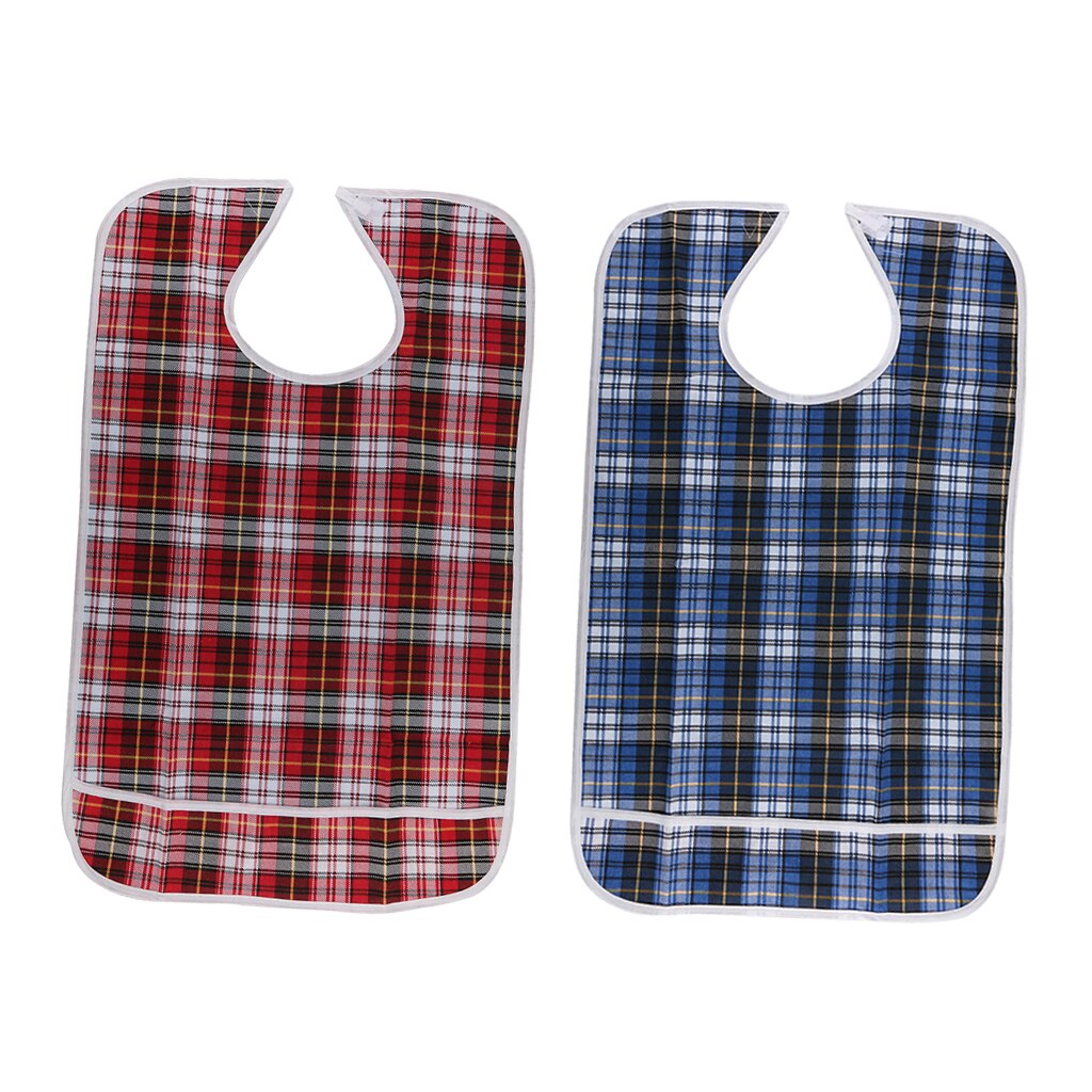 2 Pcs Large Adult Bib Reusable Mealtime Protector ... – Grandado