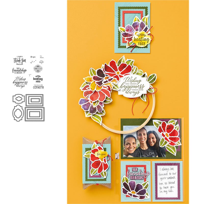 CH Heart and Flowers Metal Cutting Dies and stamps... – Grandado
