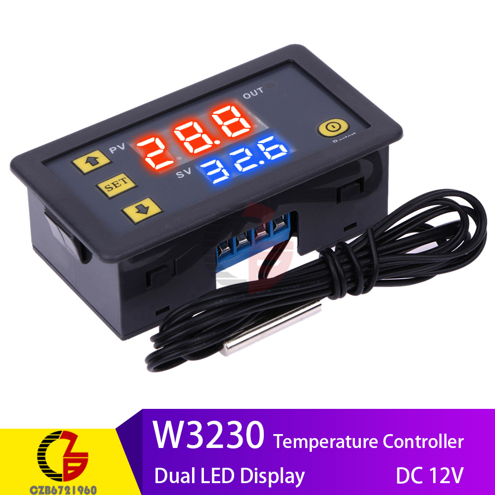 AC 110V 220V 12V 24V W3230 Dual LED Digitale Therm... – Grandado