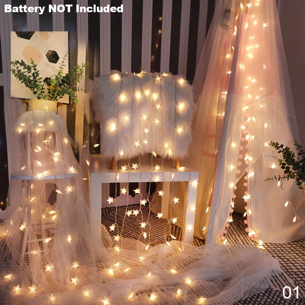 Romantic Star Round Lantern LED Lights String Kids... – Grandado