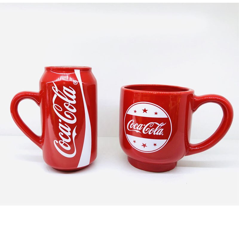 300ml Ceramic Cup Can Coke Milk Coffee Mug Red Bee... – Grandado