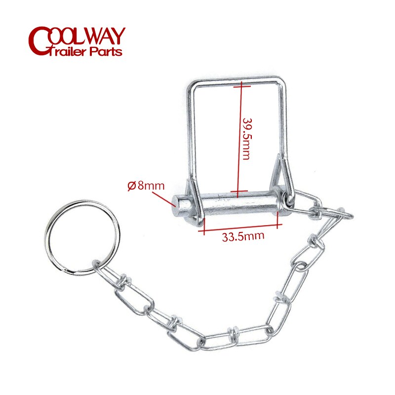 2PCS Trailer Coupler Safety Square Pin 8MM Clip Wi... – Vicedeal