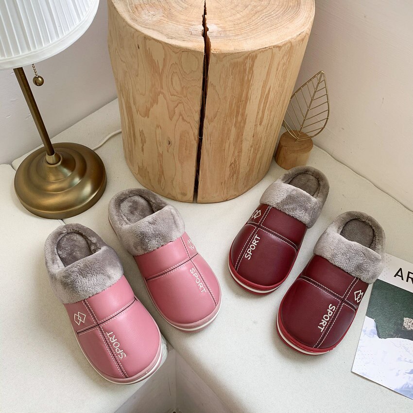 QUTAA PU Leather Women Slippers Round Toe Shoes Sq... – Vicedeal