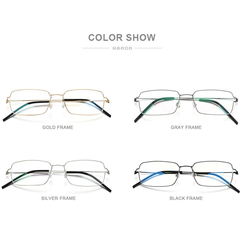 Fonex skrueløse briller titanium legeret brilleste... – Grandado