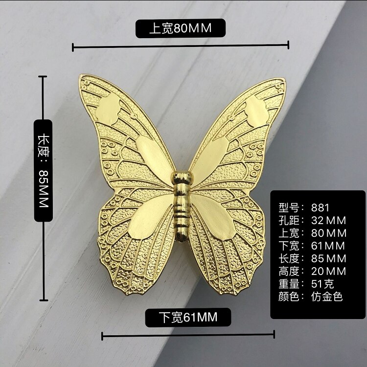 Vlinder Vorm Antieke Handvat Lade Pull Deurknop Vo... – Grandado