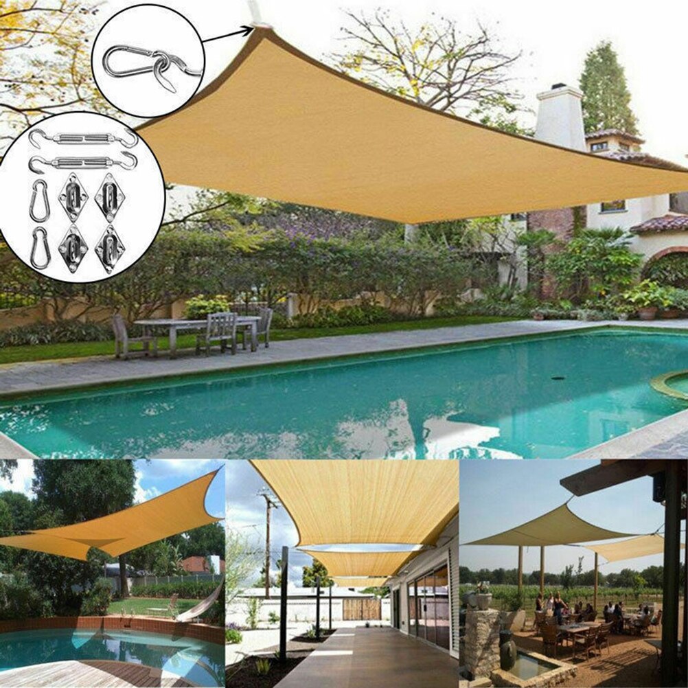 8pcs Silver Stainless Steel Sun Sail Shade Canopy ... – Vicedeal