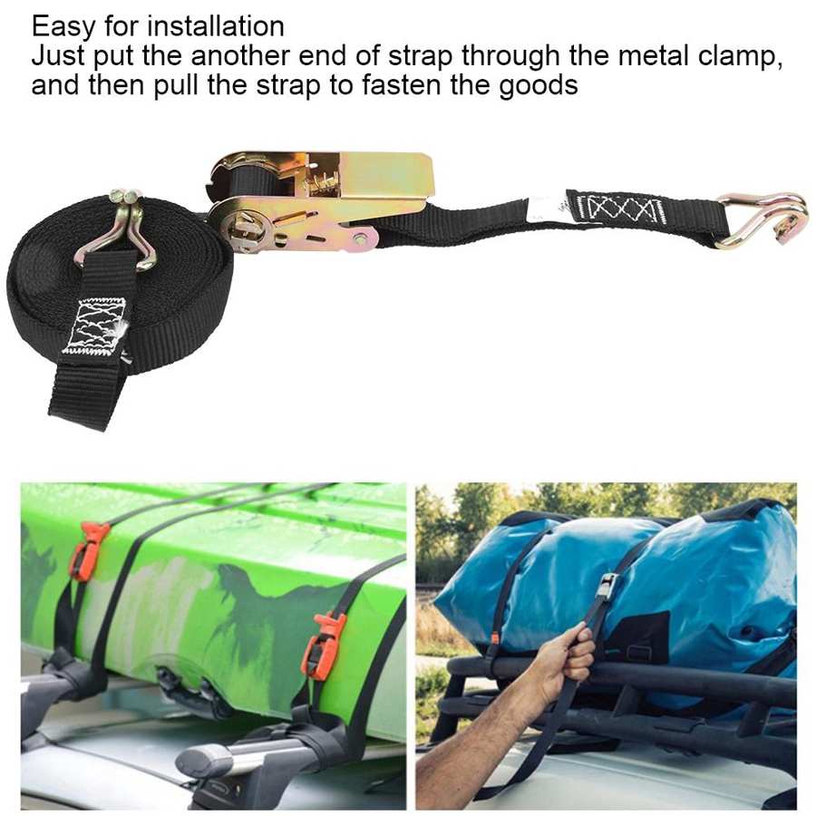3.6M 300kg Kayak Tie Down Lashing Strap Surfboard ... – Grandado