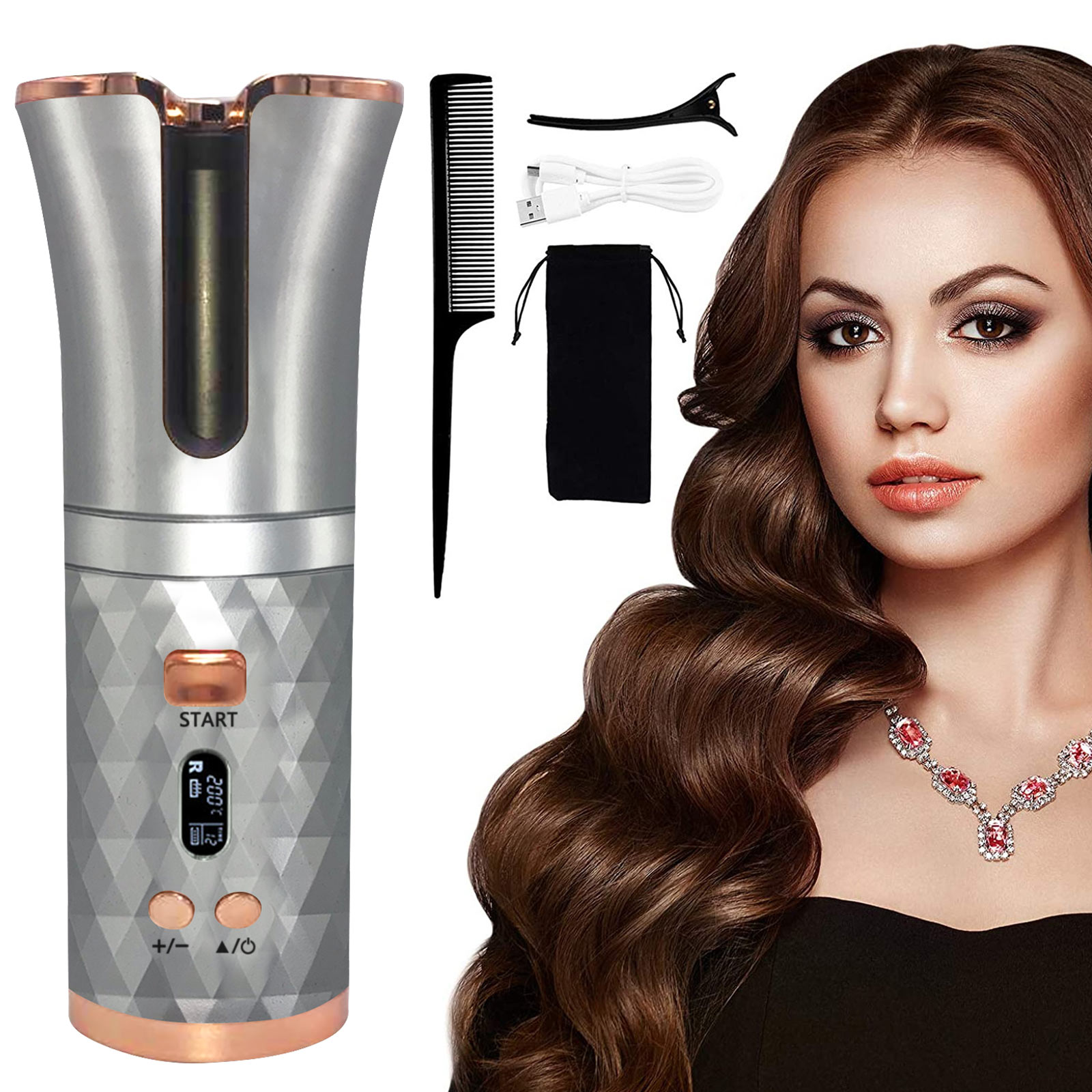 Automatic Curling Iron USB Wireless Portable Recha... – Vicedeal