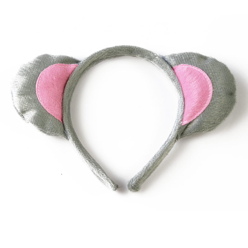 Kids Children Girl Grey Mouse Rat Ear Headband Bow... – Grandado