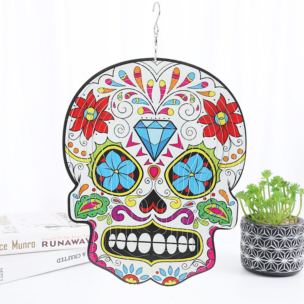 Colorful Skull Head Wind Spinner Spiral Stainless ... – Grandado