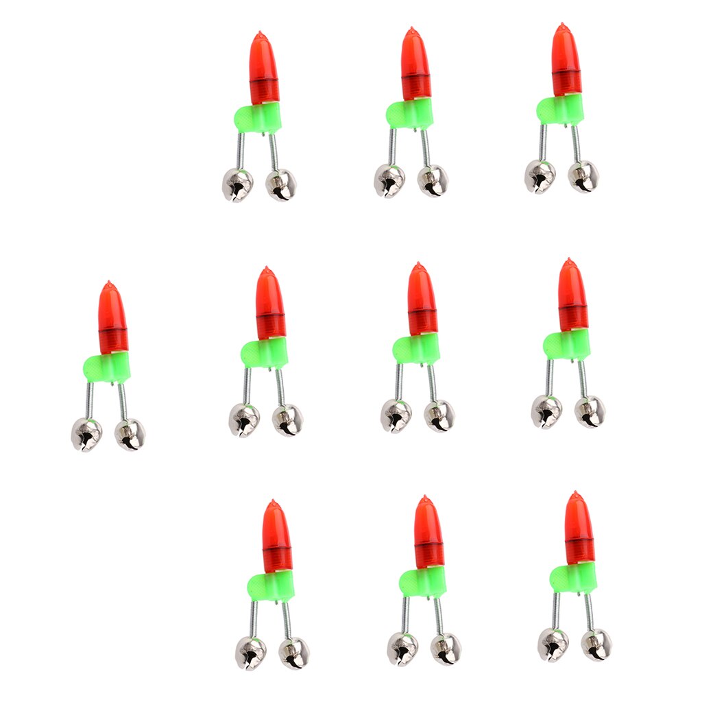 10 Pieces Fishing Rod Bell LED Light Clip Bite Lur... – Vicedeal