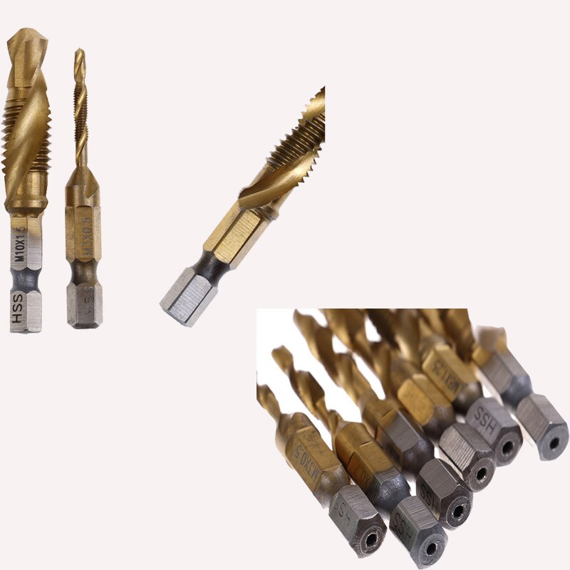6 Stks/partij M3- M10 Hex Shank Titanium Plated Sc... – Vicedeal